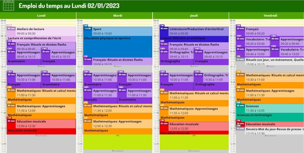 Edujournal : Configurer son emploi du temps | Manuel d'utilisation Edumoov