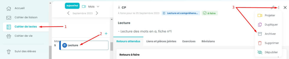 Educartable : Archiver les messages, les devoirs et les activités du ...
